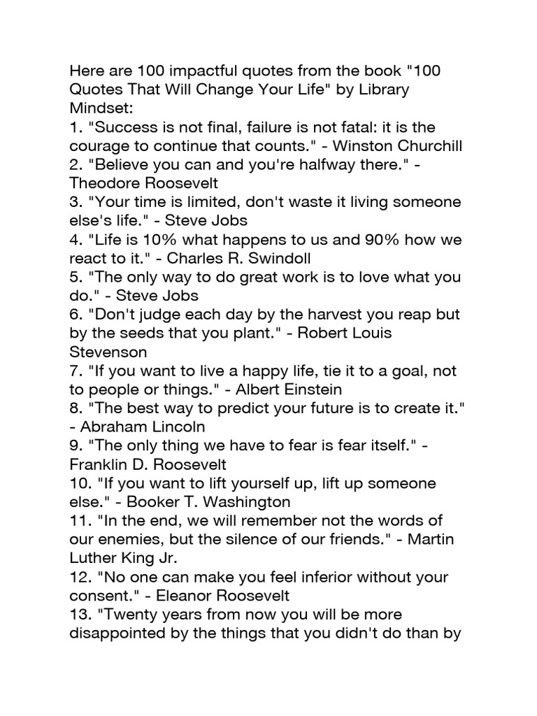 100 Impactful Quotes | PDF