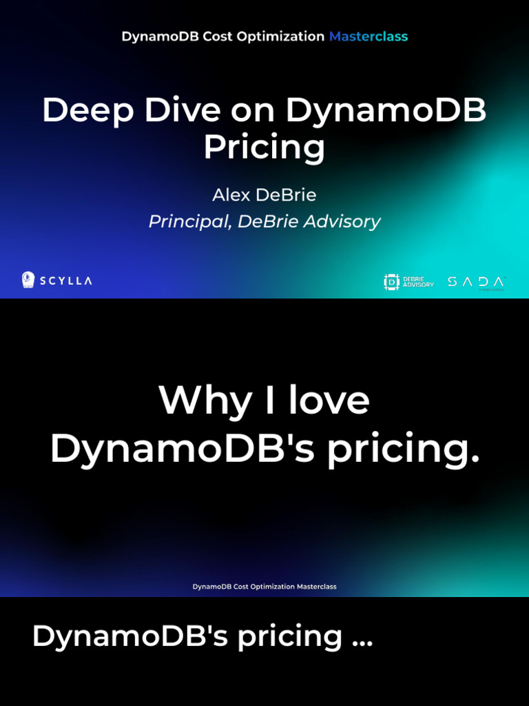 DynamoDB Cost Optimization Masterclass - Deep Dive On DynamoDB Pricing ... DynamoDB Cost Optimization Masterclass - Deep Dive On DynamoDB Pricing ...