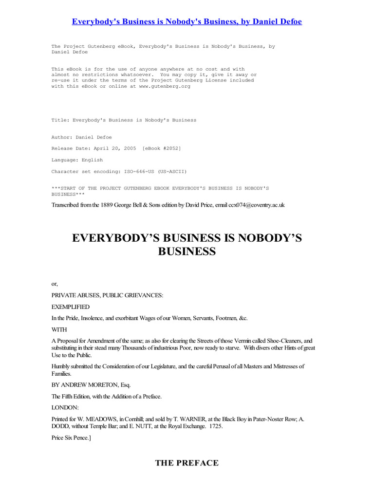 Everybodys Business Is Nobodys Business - PDF Room | PDF