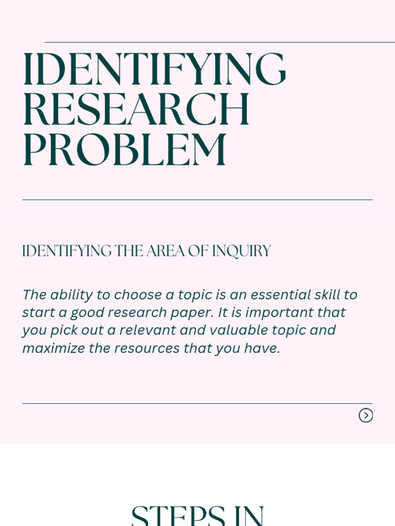 Identifying Research Problems | PDF