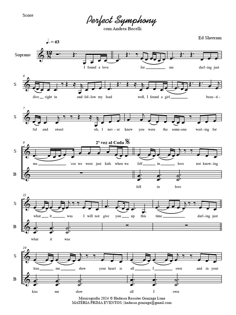 Perfect Symphony - Coro | PDF