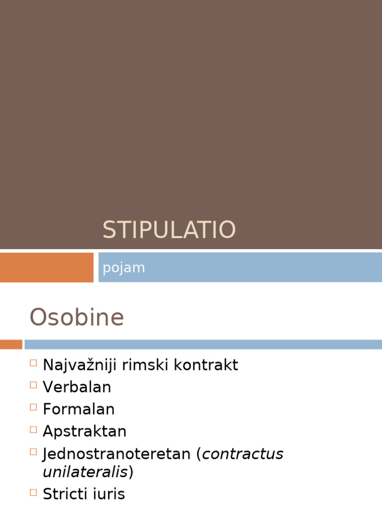 Stipulatio | PDF
