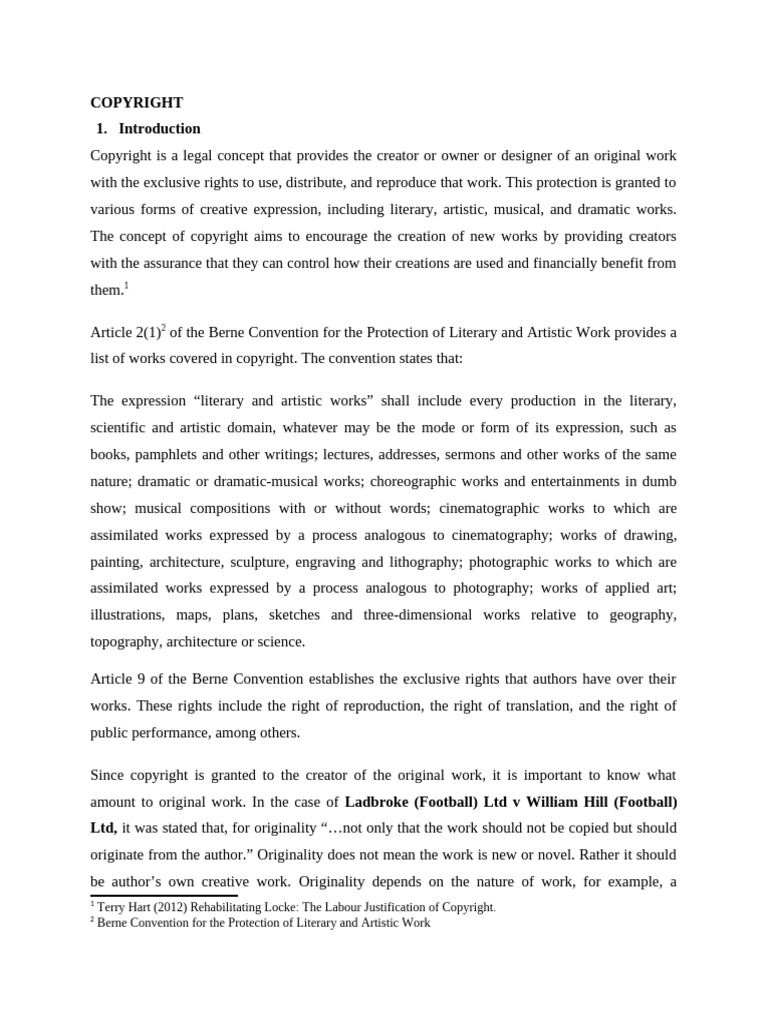 Copyright Work | PDF