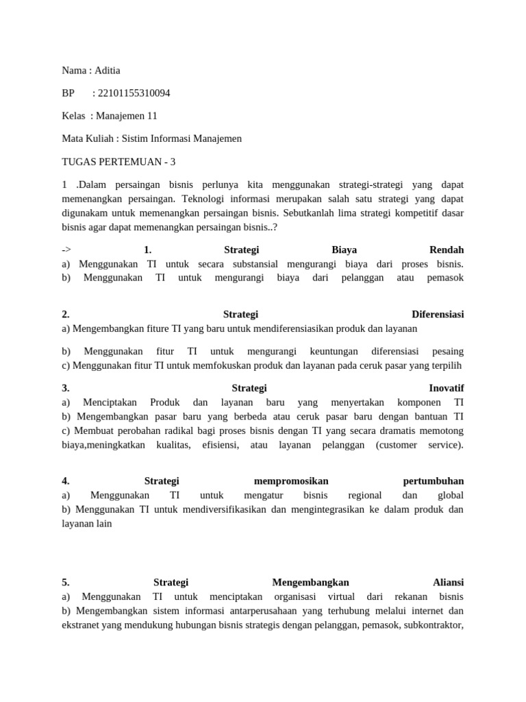 Tugas Sim Pert 3 Aditia | PDF