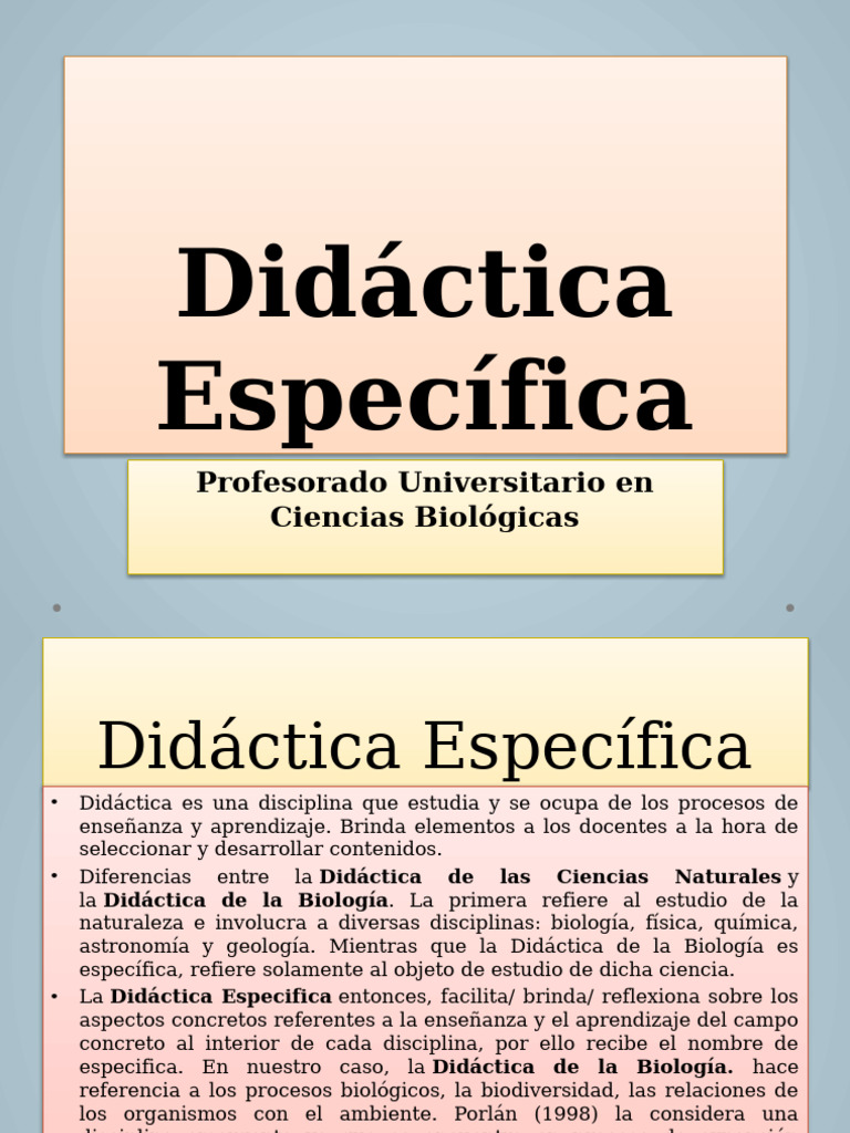 Didáctica Específica Clase 1,2,3 y 4 | PDF