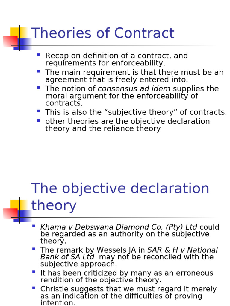 Theories of Contract | PDF