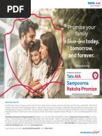 Tata AIA Param Raksha Life Pro Leaflet | PDF | Insurance | Life Insurance