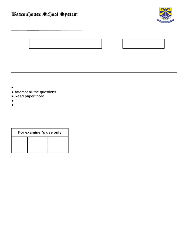 Class 7 Science Paper 1 Mid - Year - Exam | PDF | Electron | Proton