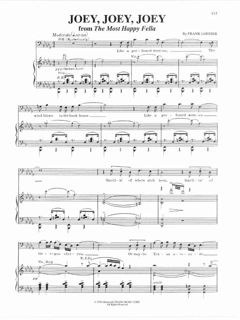 Joey, Joey, Joey - Most Happy Fella (Loesser) Sheet Music | PDF