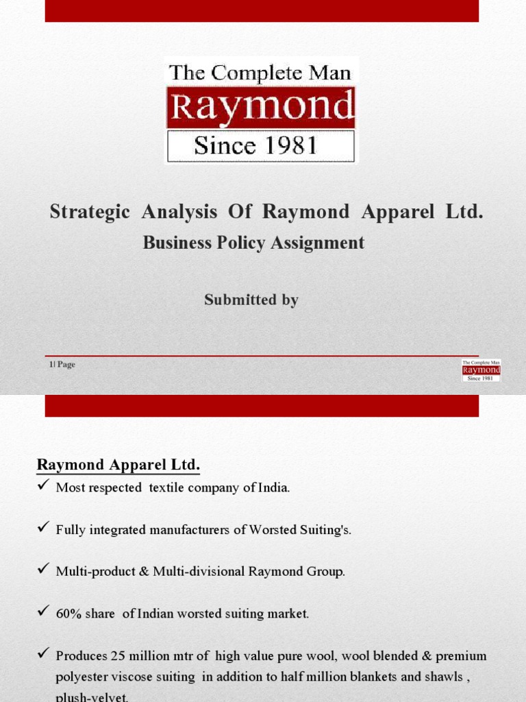 Raymonds | PDF | Brand | Strategic Management