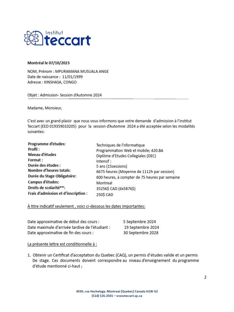 Institut Teccart | PDF