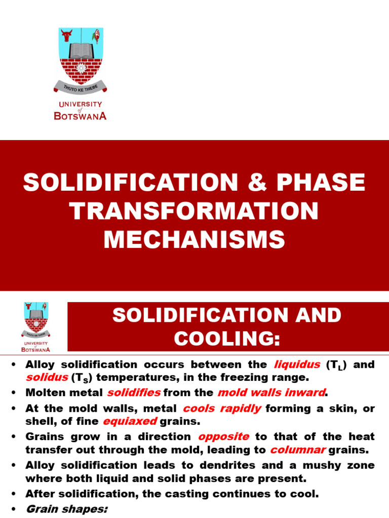 Lec 4 - MMB 332 - 2021 - Solidification Process in Materials | PDF ...