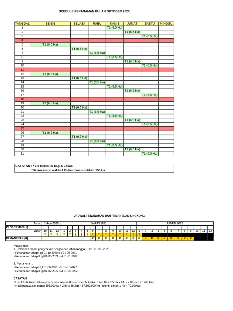 Scedule Tanam - Ok-Fix Print | PDF