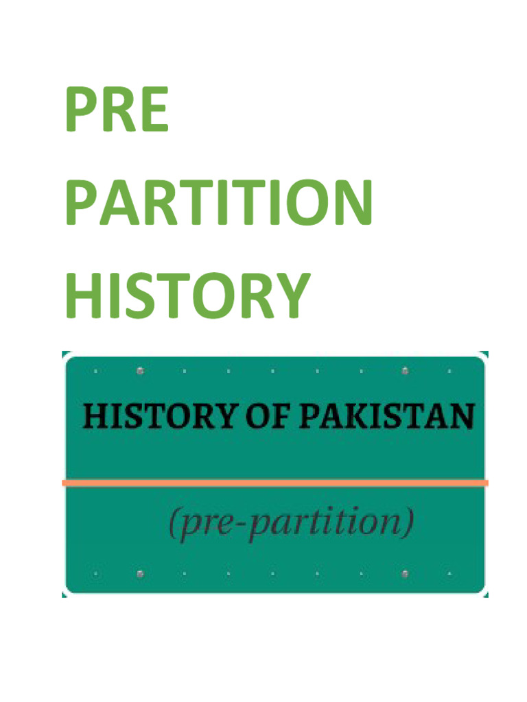 Pre Partition History PDF | PDF