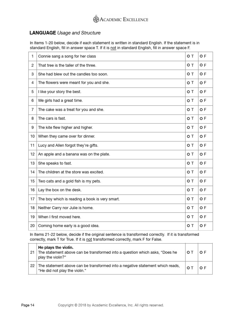 Language Usage & Spelling Worksheets Grade 5 | PDF