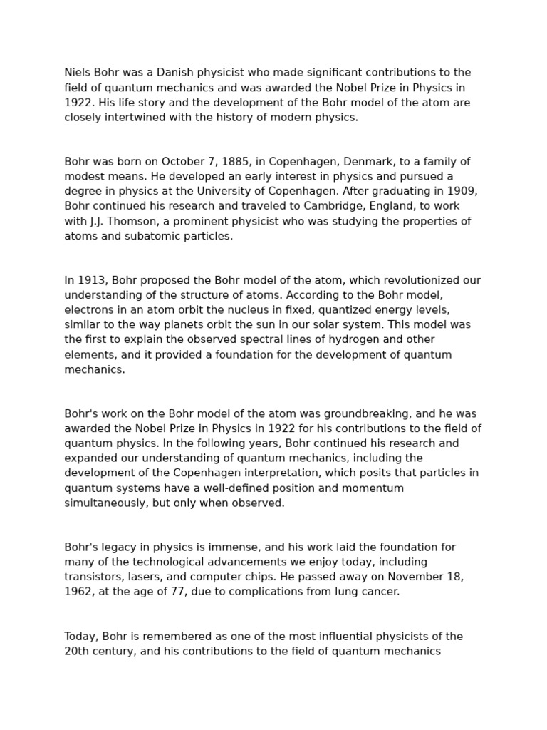 Niels Bohr | PDF