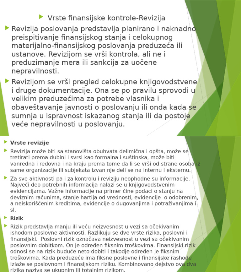 Vrste Finansijske Kontrole | PDF