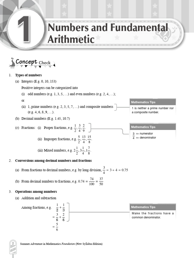 Numbers and Fundamental Arithmetic | PDF