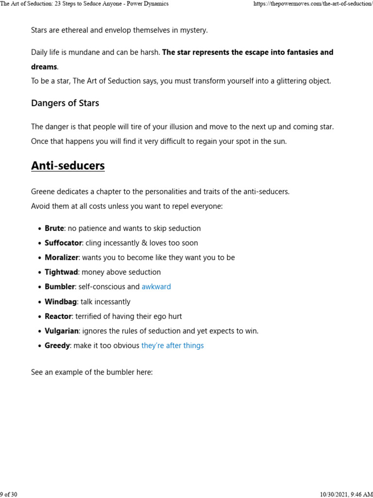 The Art of Seduction 23 Steps To Seduce Anyone Power Dynamics5 | PDF