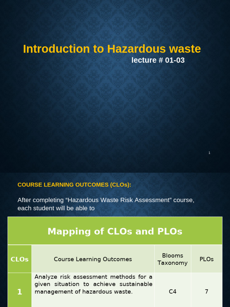 Introduction To Hazardous Waste | PDF