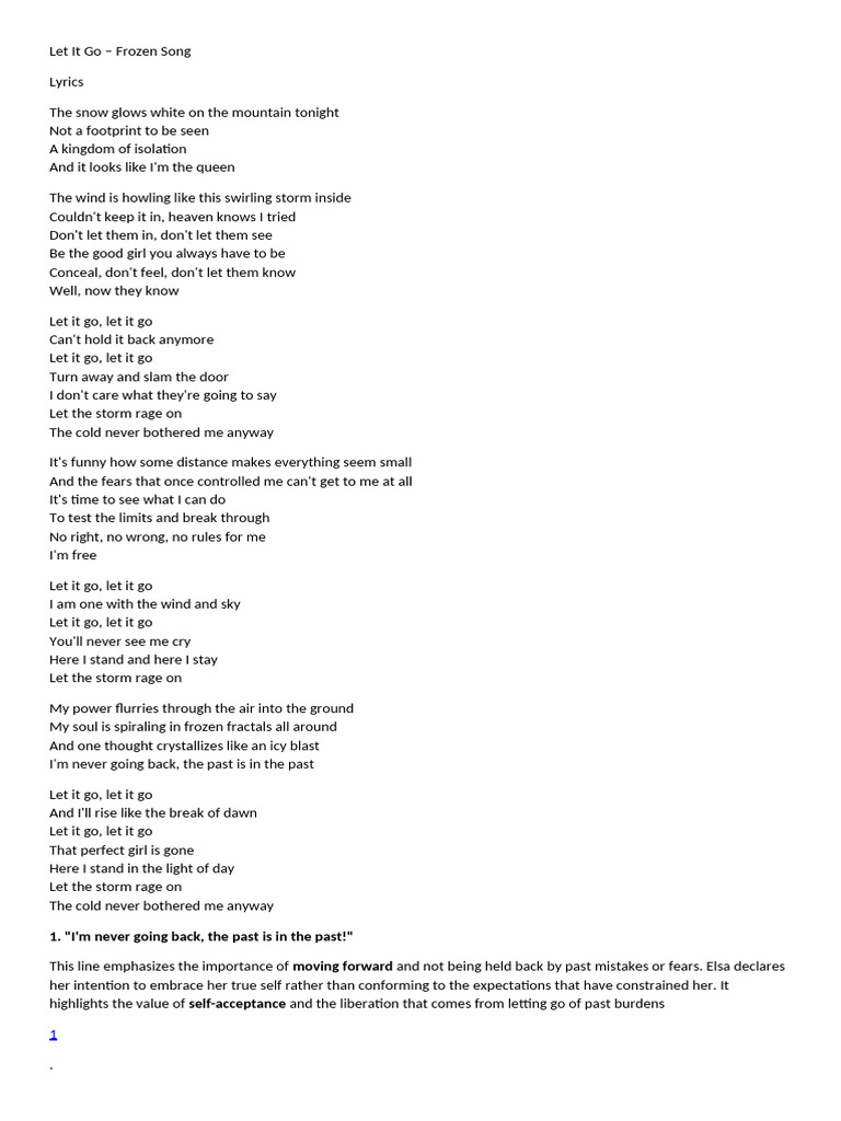 Let It Go | PDF