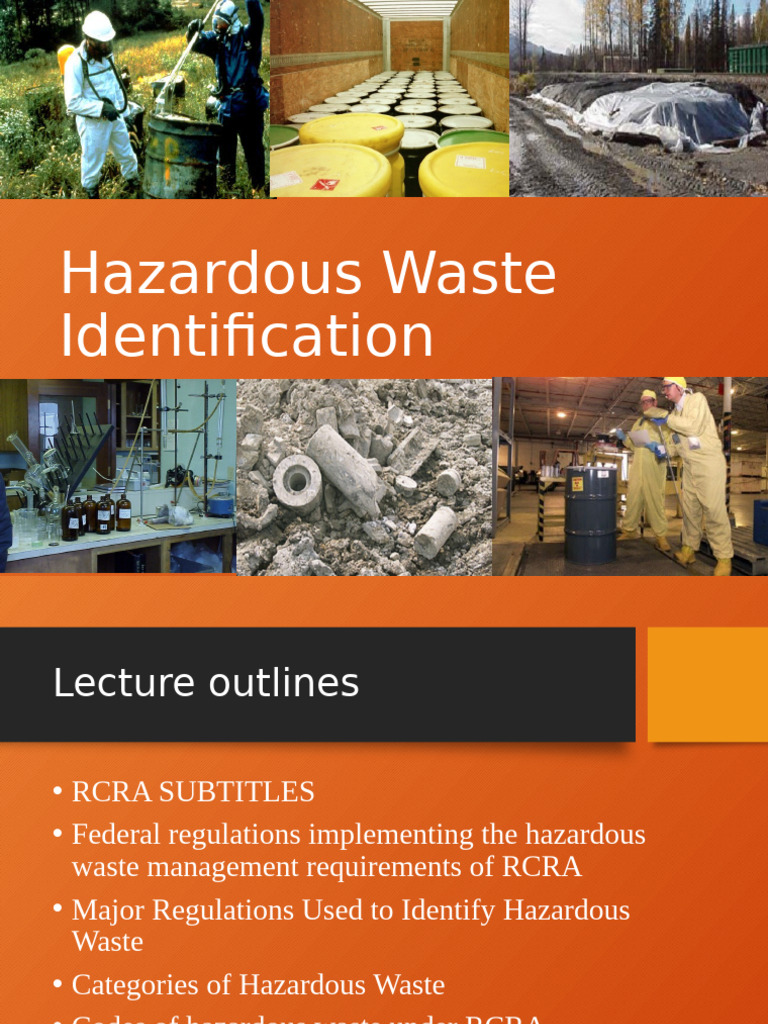 Lec # 05-6 Identification of Hazardous Waste | PDF