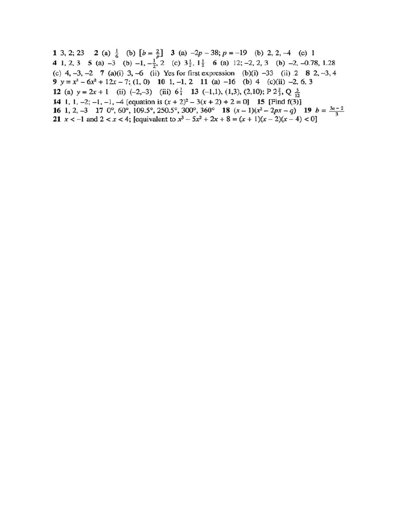 Answer Key Polynomial | PDF