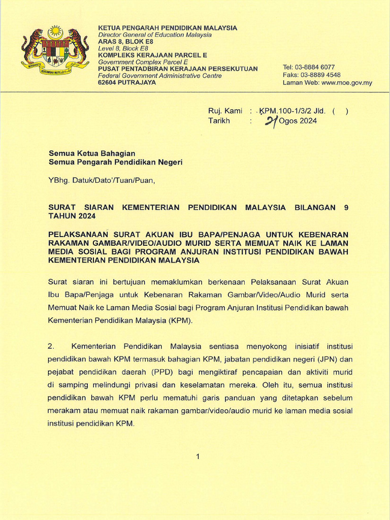 Surat Siaran Bil. 9 Tahun 2024 | PDF Surat Siaran Bil. 9 Tahun 2024 | PDF
