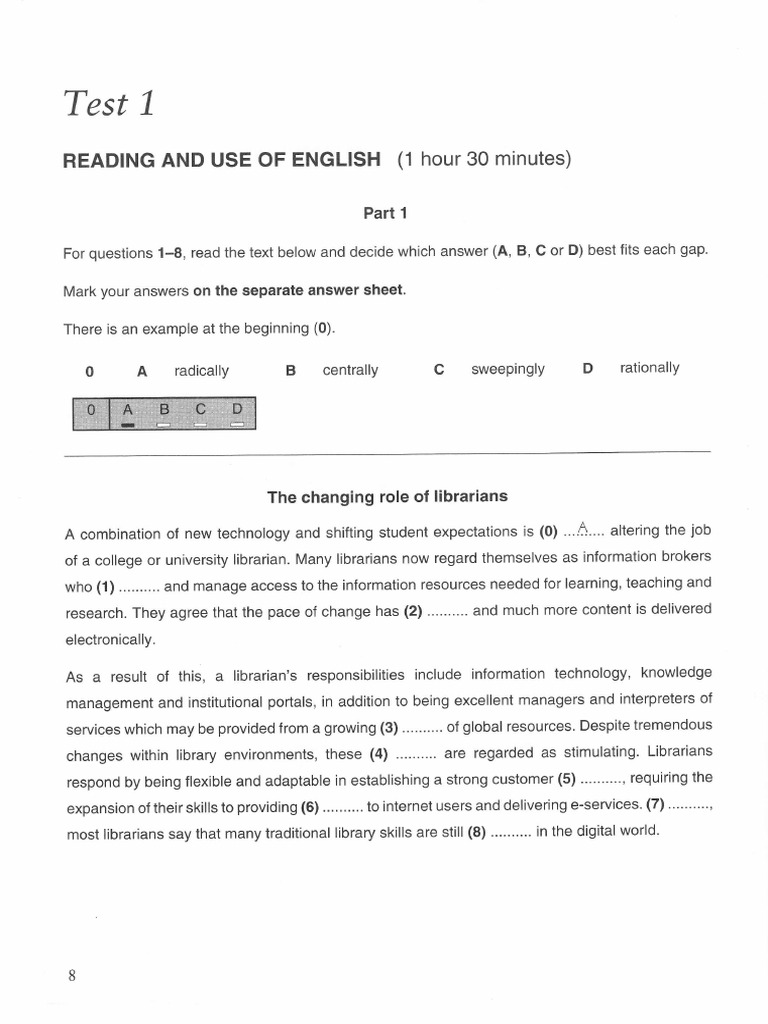 C2 Proficiency 1 Test 1 | PDF