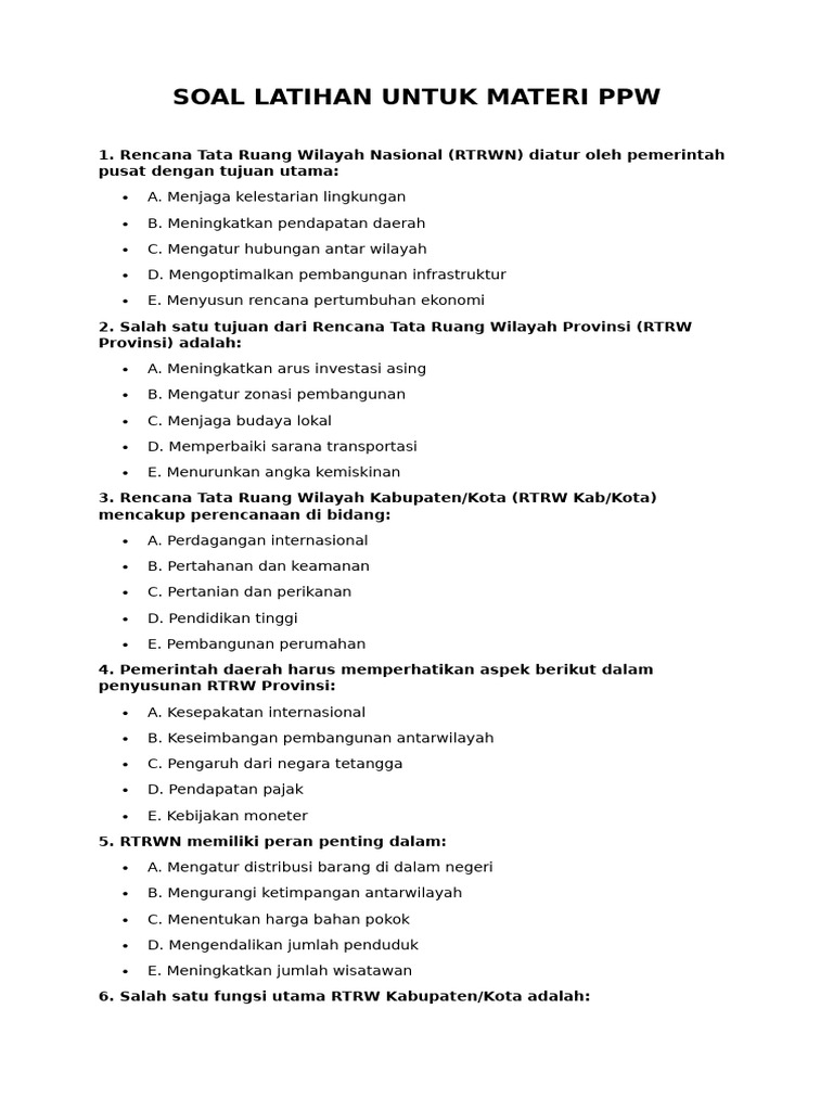 Soal Latihan Untuk Materi PPW | PDF
