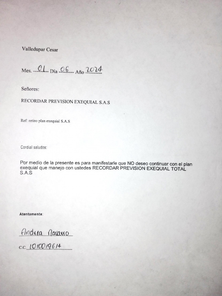 Retiro Andrea Navarro | PDF