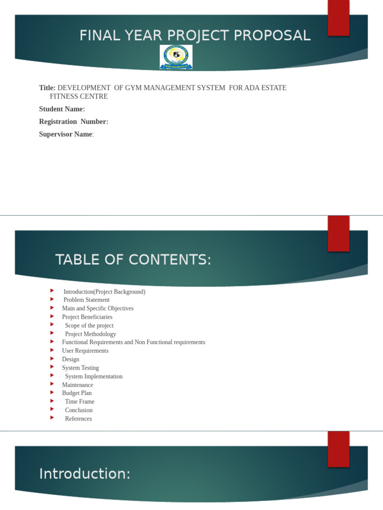 Gym Management System Proposal | PDF | Databases | Software Engineering