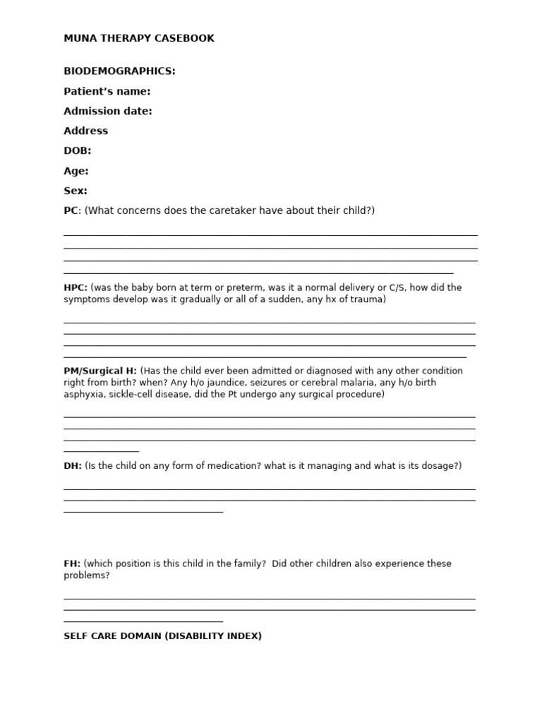 Assessment Form-1 | PDF