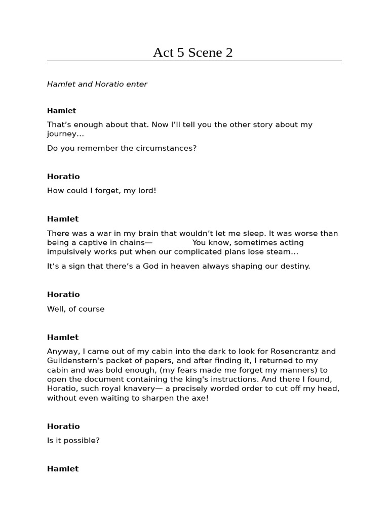 Act 5 Scene 2 | PDF