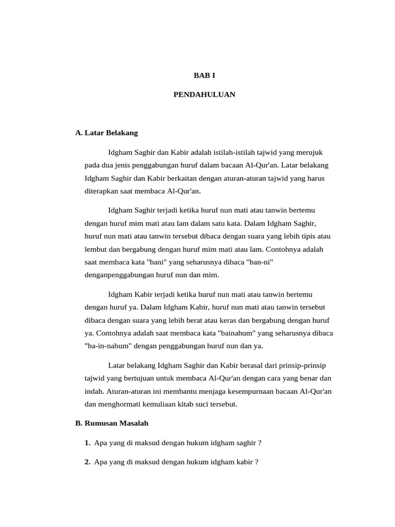 A.idgham Saghir-Wps Office | PDF