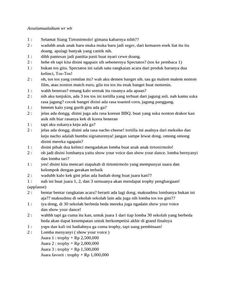 Teks MC | PDF