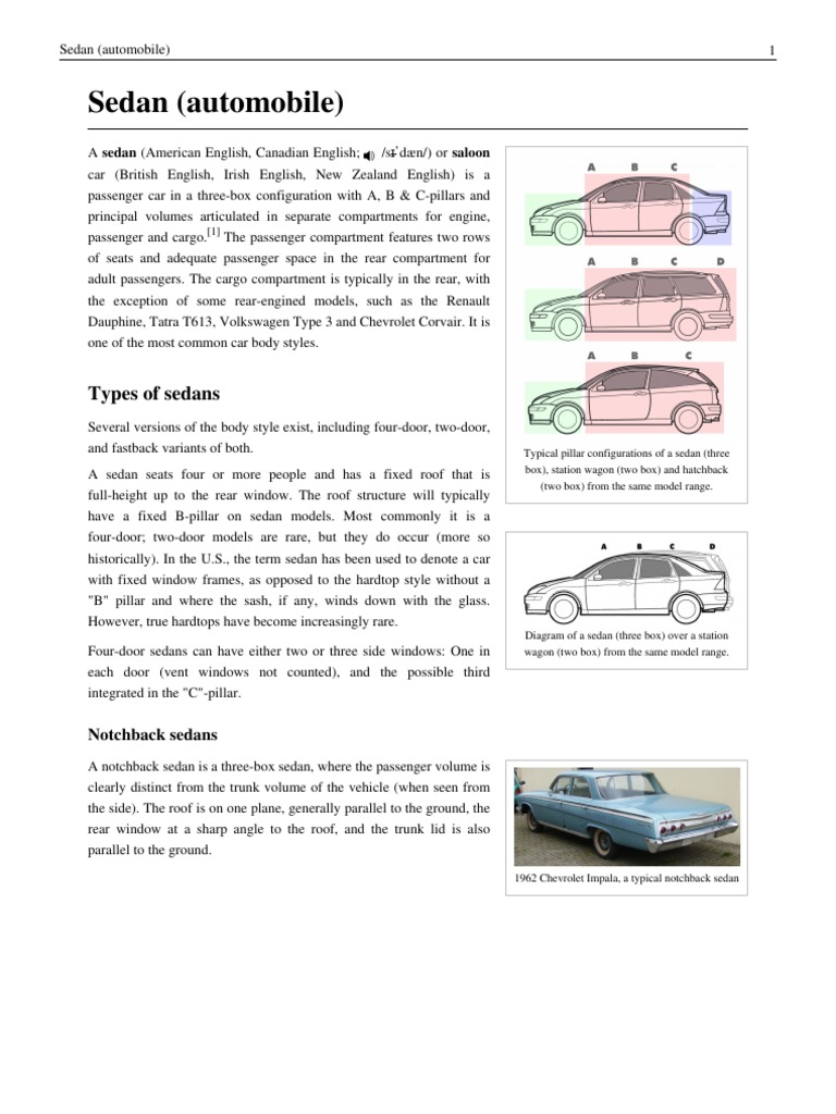 Sedan Automobile) | PDF | Sedan (Automobile) | Automotive Technologies