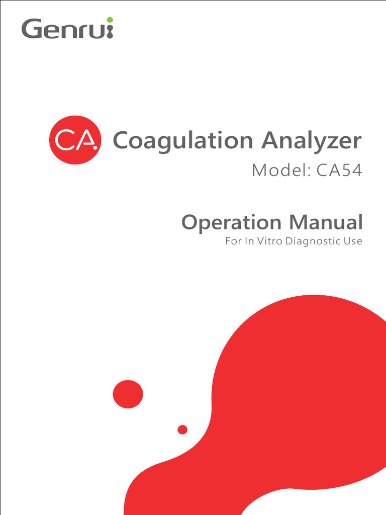 82-P01.91.300088-10 CA54 Operation Manual | PDF
