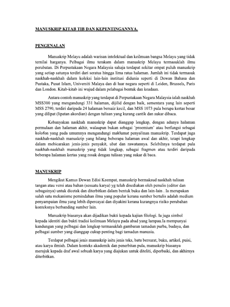 Manuskrip Melayu | PDF