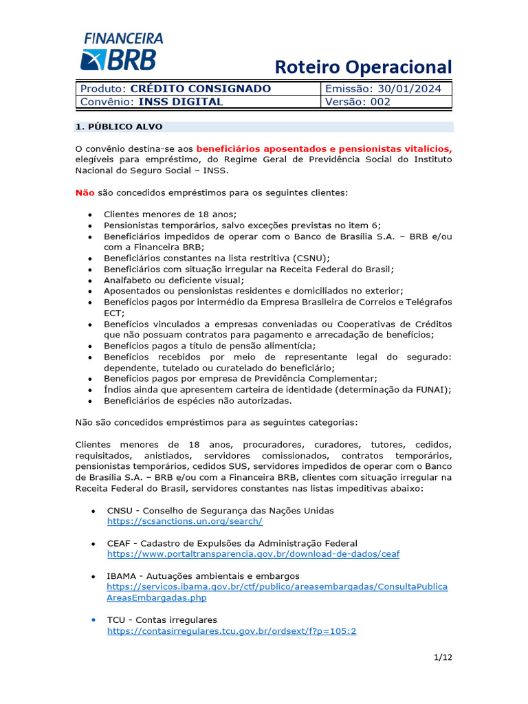 Roteiro Operacional - InSS DIGITAL 2024 v2 | PDF