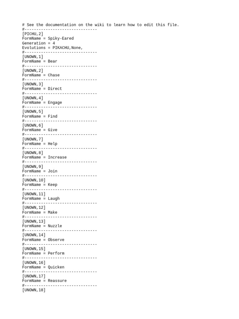 Pokemon Forms | PDF