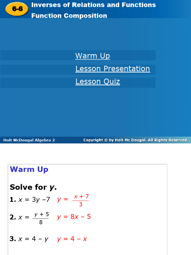 02 L6.6 Inverse Relations & Function Composition | PDF