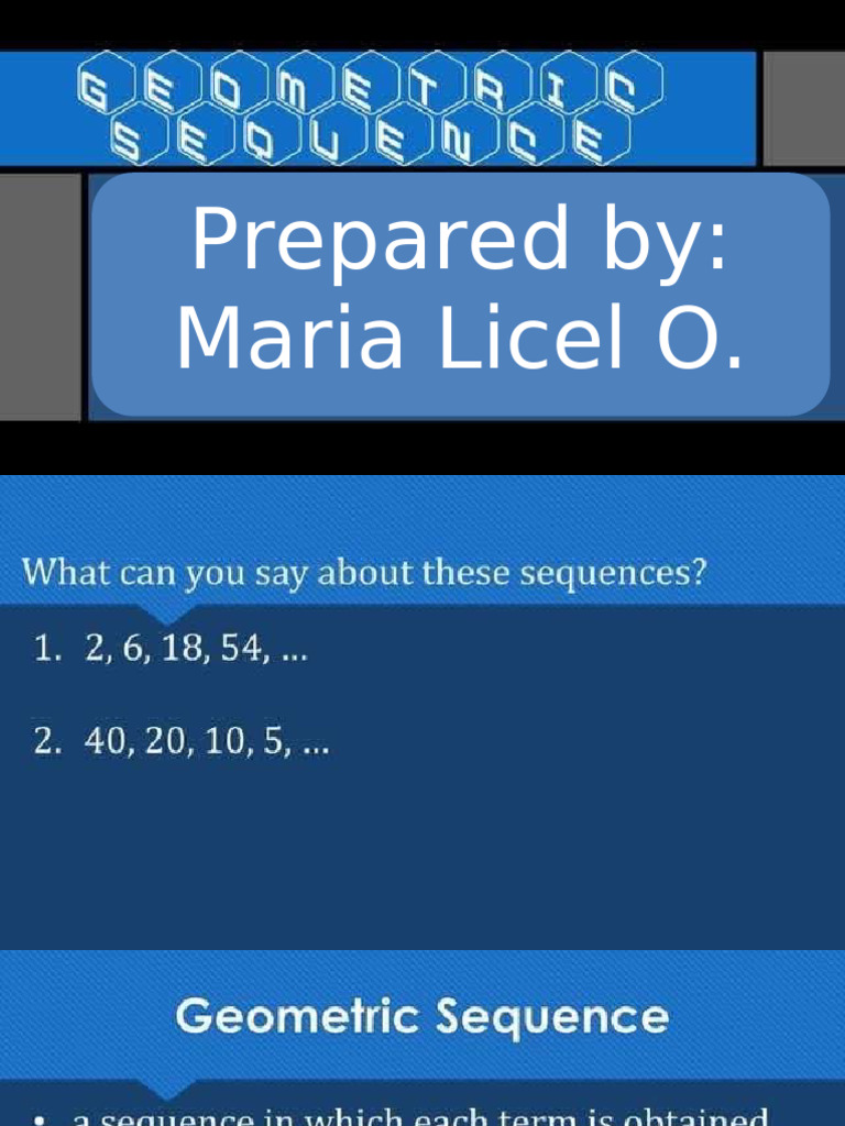 Finding The NTH Term of A Geometric Sequence | PDF