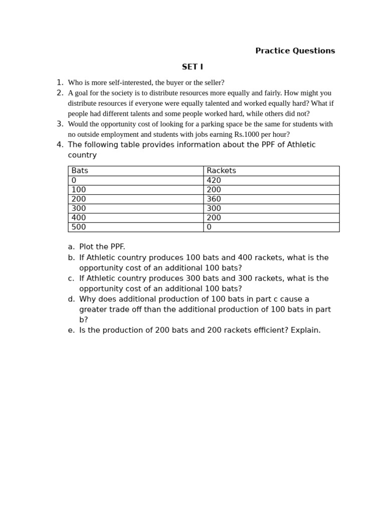 Practice Questions SET1 | PDF