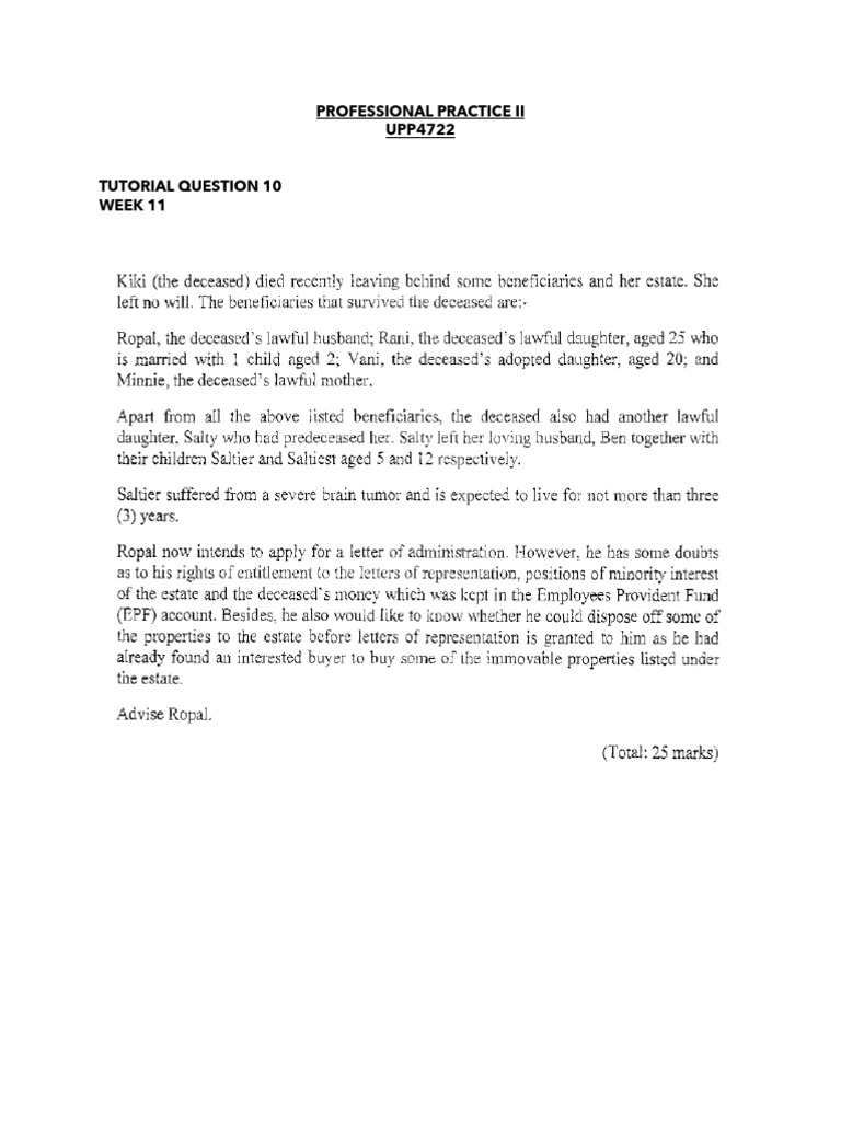 Tutorial Question 10 | PDF