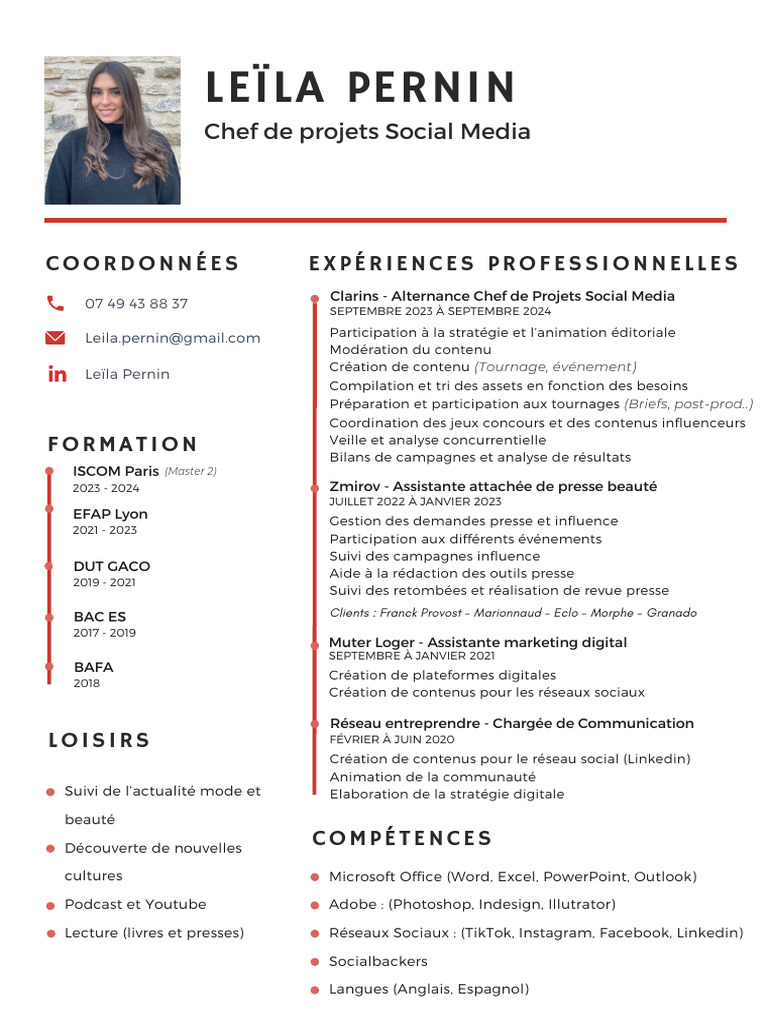 CV Leïla PERNIN | PDF