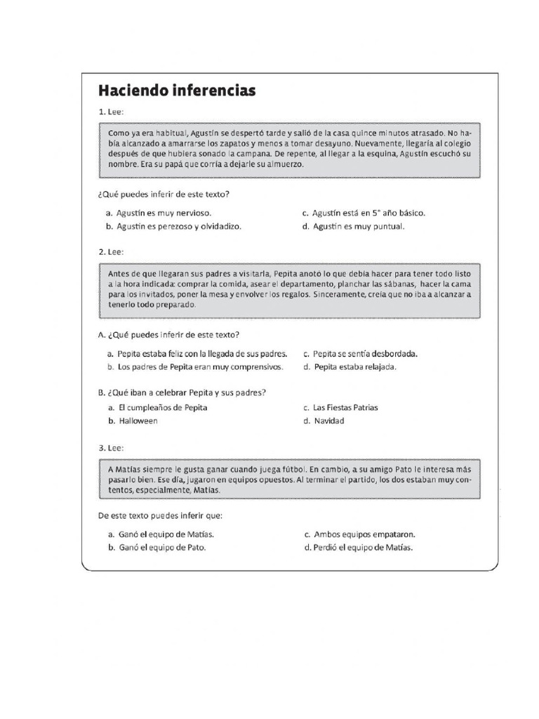 Haciendo Inferencias | PDF