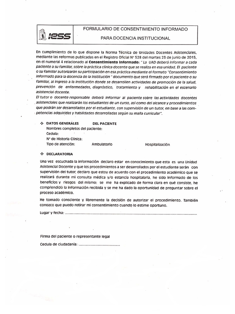 Consentimientos | PDF