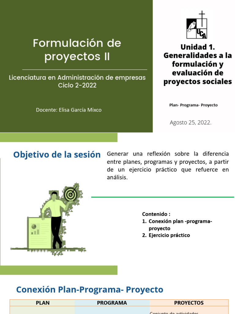 Clase 4. Conexión Plan-Programa-Proyecto | PDF