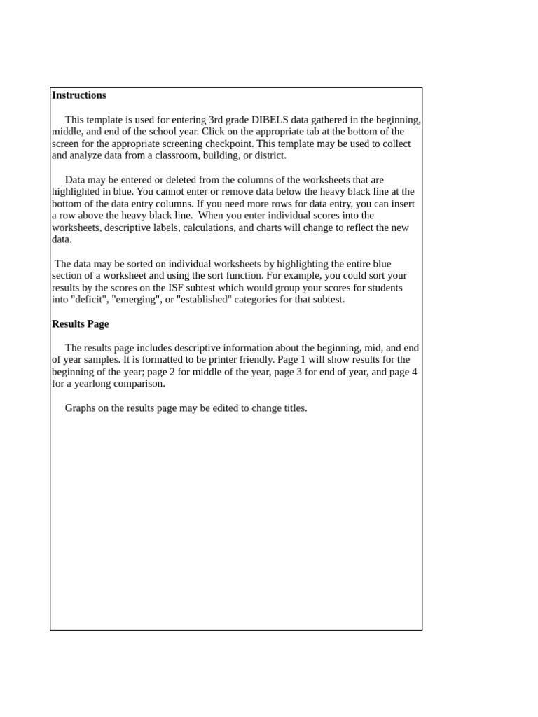 3rd - Grade Dibels Rubric | PDF | Standardized Tests | Student ...